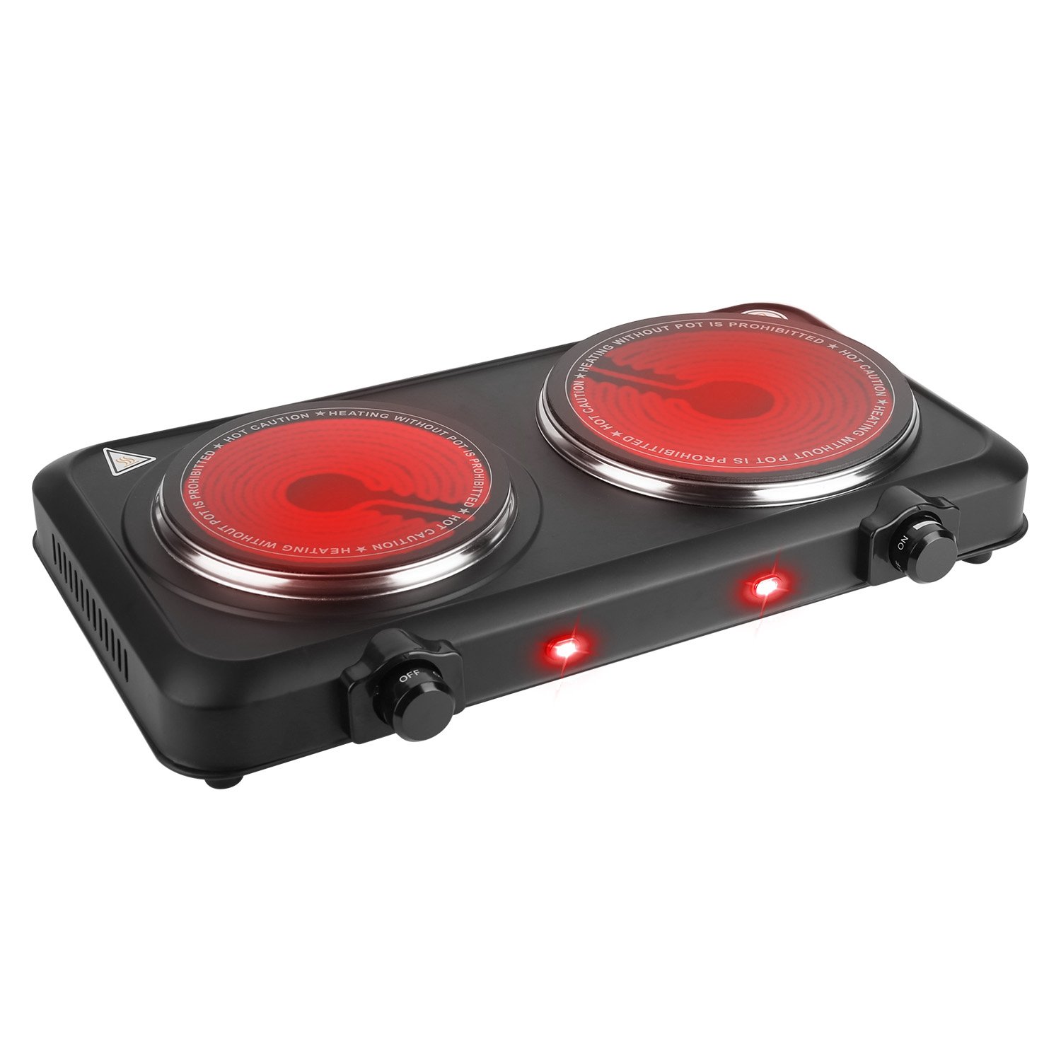 1Pc 2000W Electric Infrared Dual Burner Portable Heating Hot Plate ...